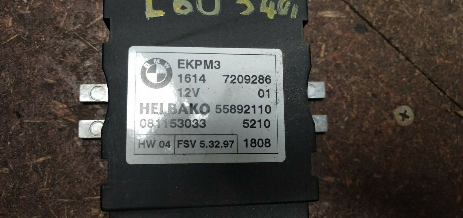 BMW E60 5-SERIES 540i FUEL PUMP CONTROL MODULE 1614 7209286 HELBAKO ...