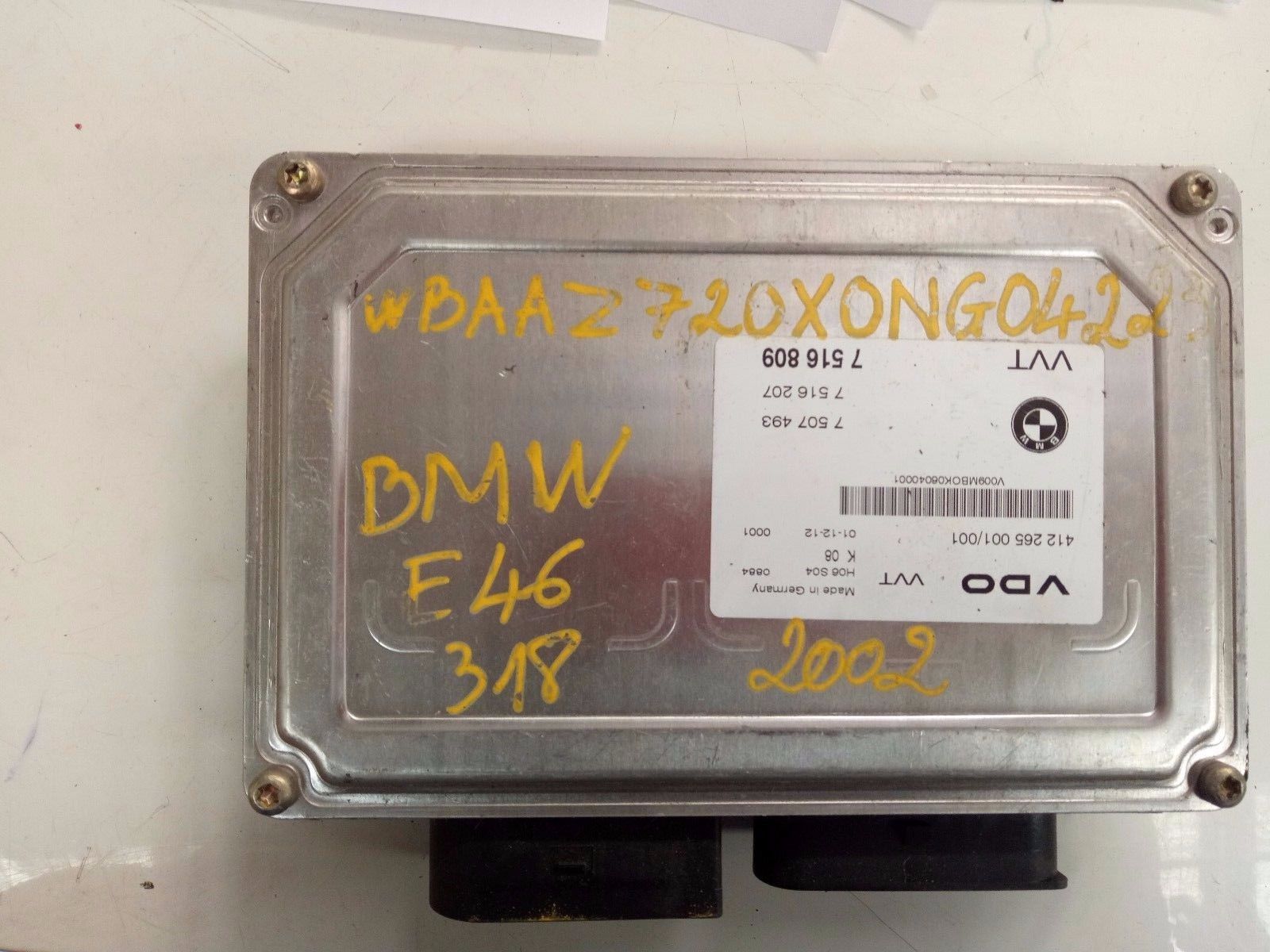BMW E46 318i 2002 MODEL N42 2.0 VALVETRONIC CONTROL UNIT MODULE VDO VVT ...