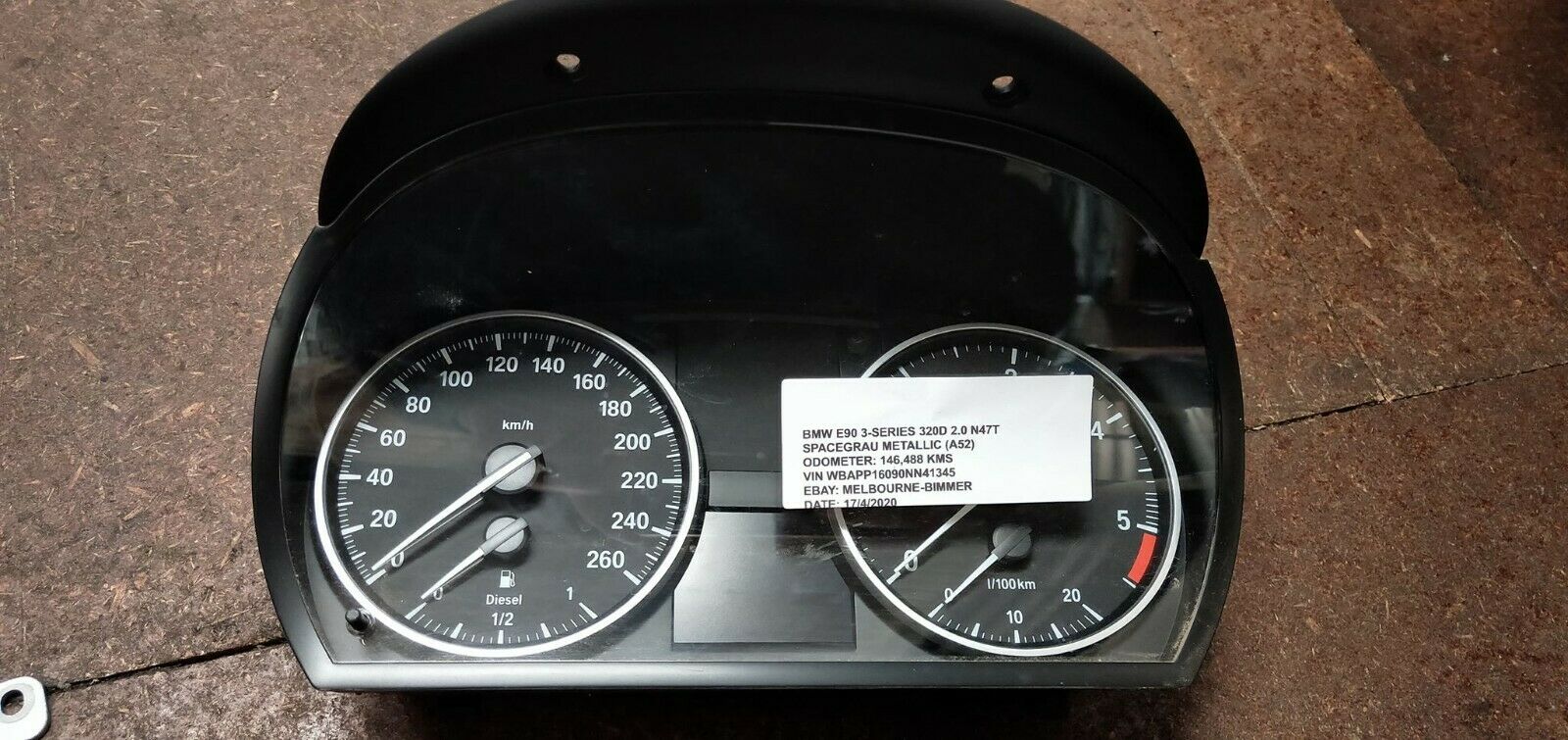 BMW E90 3-SERIES 320D 2011 INSTRUMENT CLUSTER 2.0 N47T VDO 146,488 KMS ...