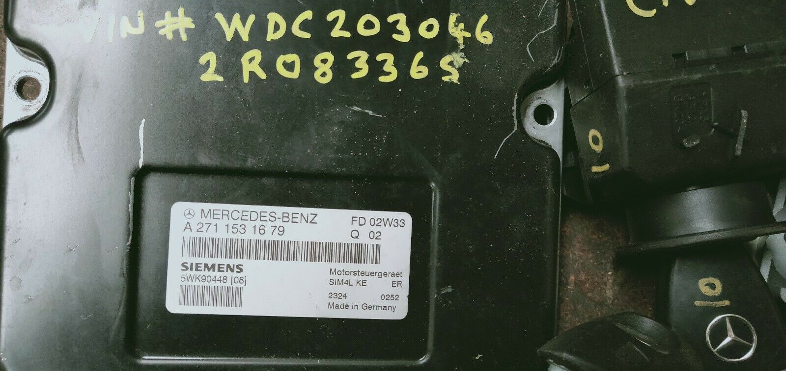 MERCEDES BENZ W203 C200 2002 MODEL IGNITION KEY ECU BARREL LOCK SET ...