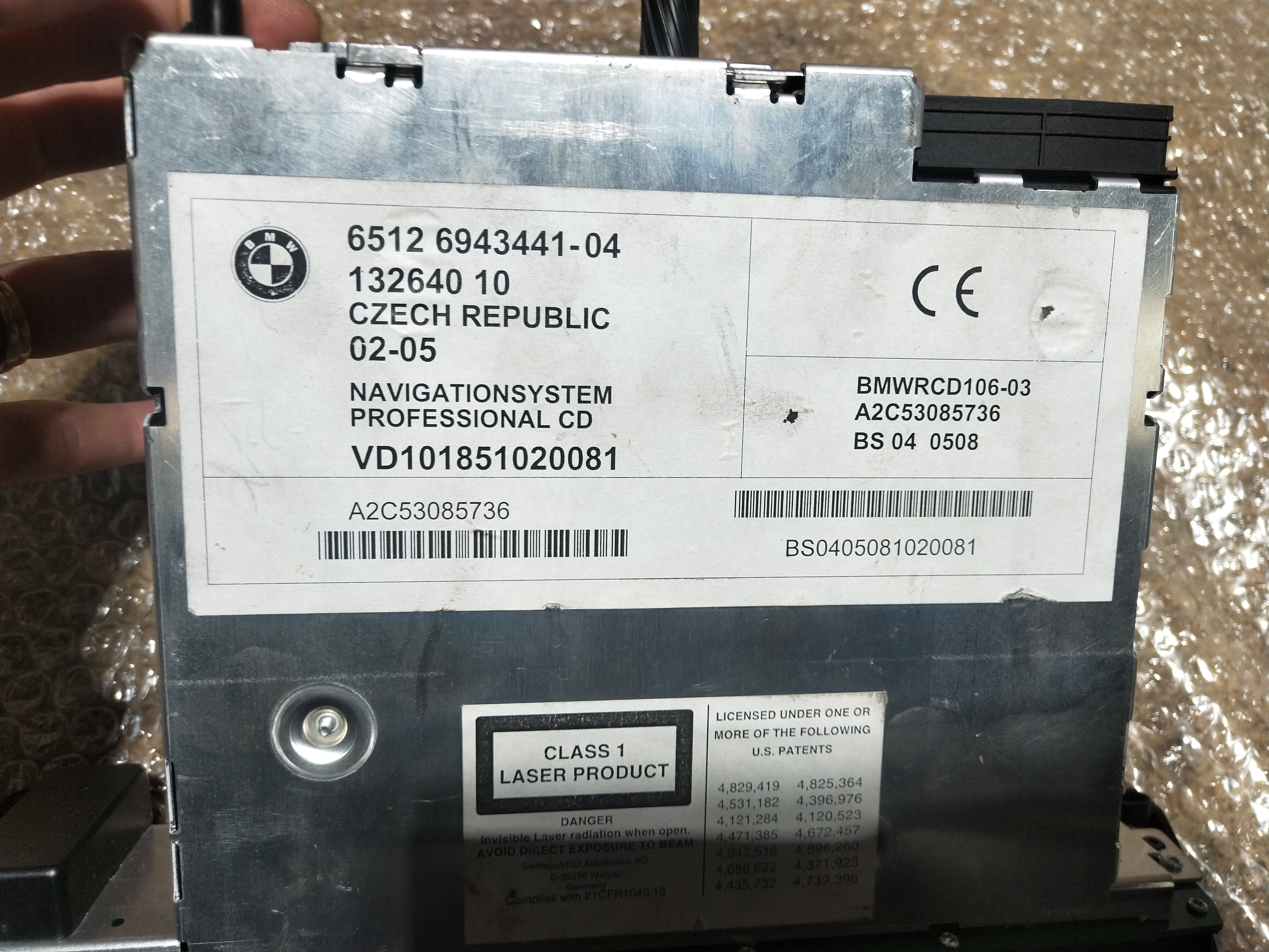 BMW E83 X3 MODEL RADIO/NAV/AU/ CD HEAD UNIT FITS 06/04-11/10 P/N 6512 ...