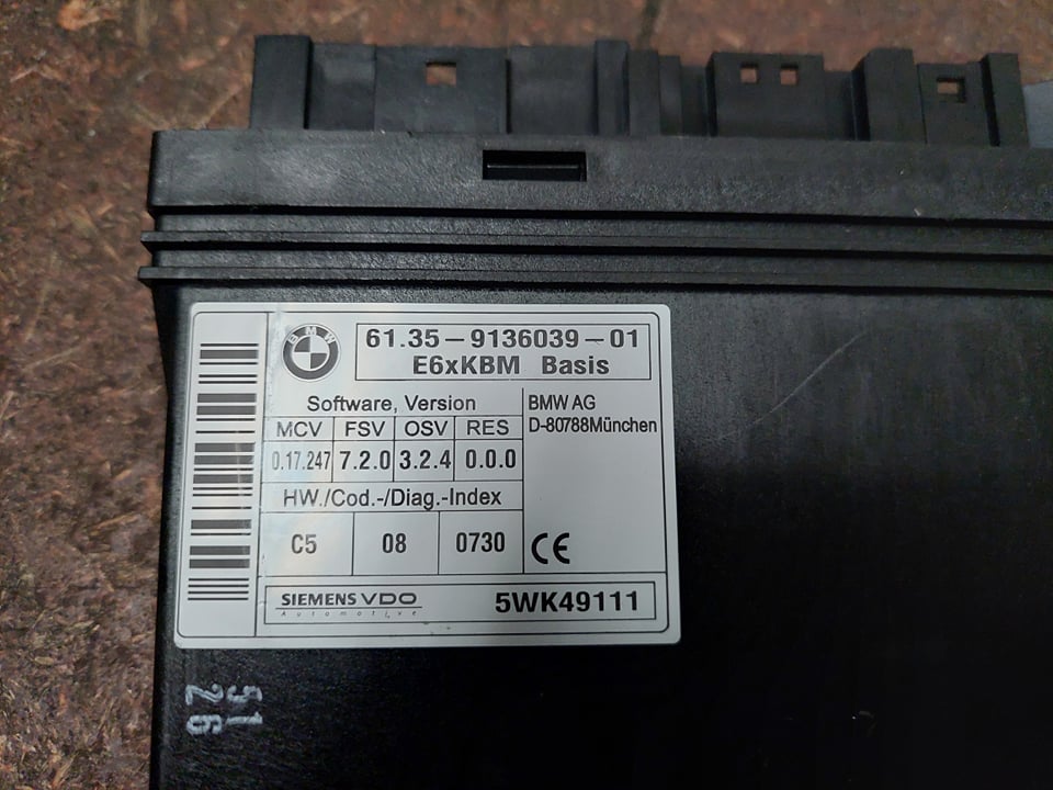 BMW E60 540i 5-SERIES GATEWAY BCM ECU BODY CONTROL MODULE UNIT 61.35 ...