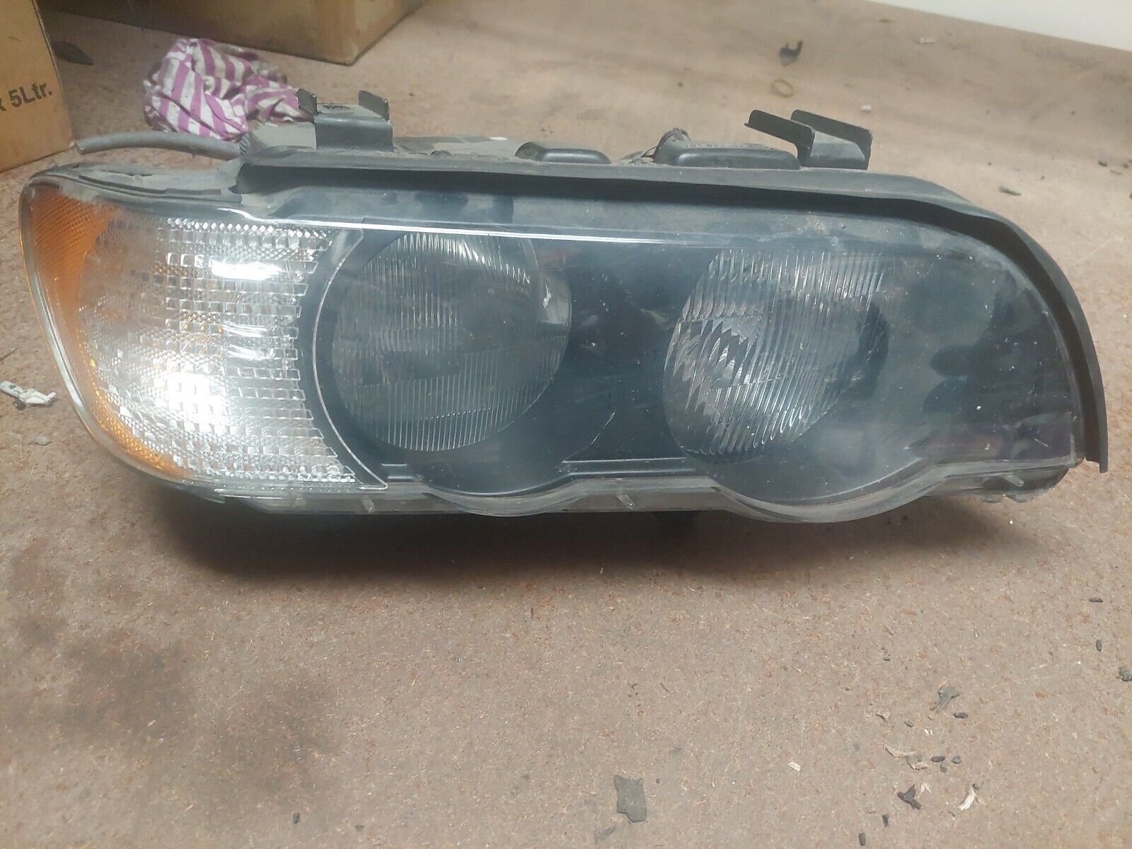 BMW E53 X5 2002 HEADLIGHT RIGHT HAND 2001-2003 HAFT ORANGE INDICATOR ...