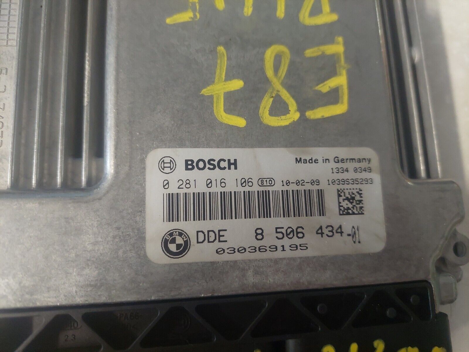 BMW E87 118d 2010 ECU KIT N47 DDE 8506434 BOSCH 0281016106 9217853 ...