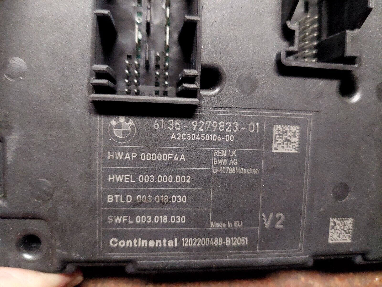 BMW F30 320d 2012 BCM BODY CONTROL MODULE 61.35 9279823