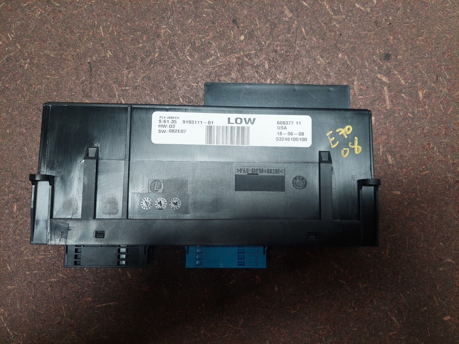 BMW E70 X5 ECU BCM BODY CONTROL MODULE 61.35 9193111 JUNCTION BOX LOW ...